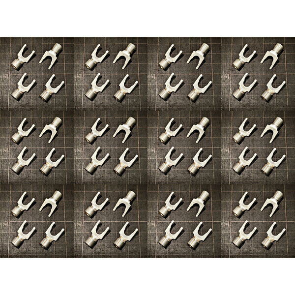 【ノンパッケージ品】でんき堂スクェアオリジナル・Yラグ（48個1組） 電送の理想形状たる「リボン型」を踏襲したY端子 国産銅合金をリボン型の帯状に加工した一枚板を特殊な金型で打ち抜いたY端子です。 リボン型は大きな表面積と断面積を獲得できる...