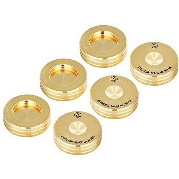 オーディオテクニカ　AT6902BR　2022年6月17日発売商品 ※スパイクペースインシュレーター「AT6901BR/AT6901ST」と組み合わせてご使用ください。 高域をより美しく、好みの音にアレンジも可能 真鍮材＆金メッキ仕上げのス...