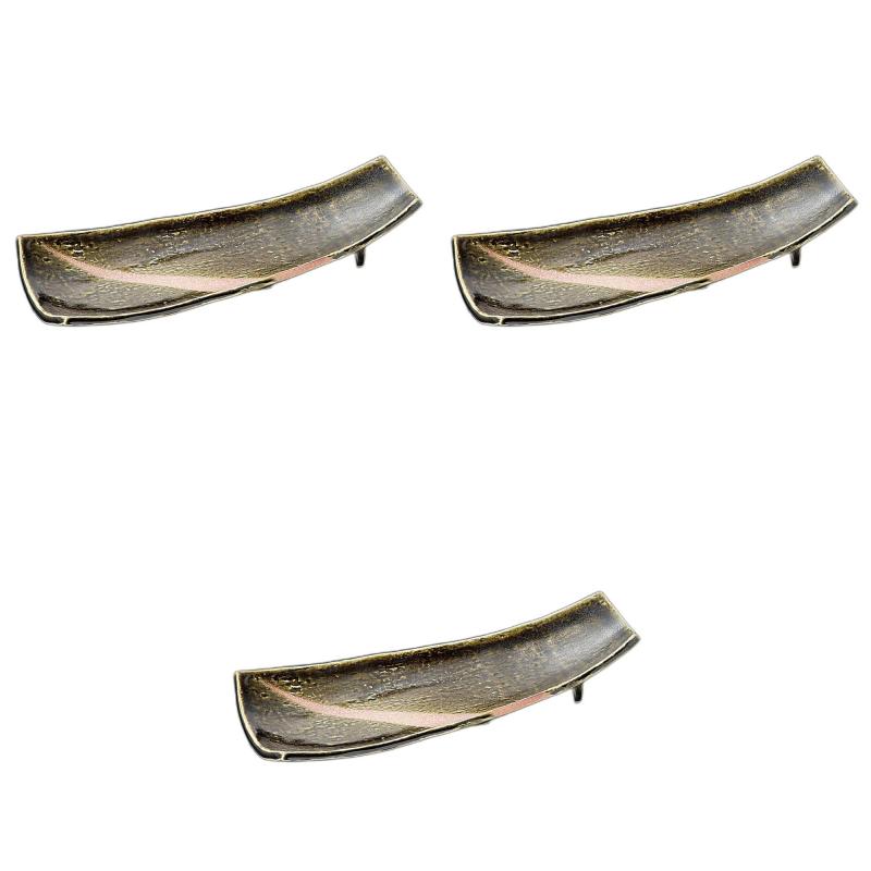 3個セット 織部三角紋反型焼物皿 [ 28.8×11×5cm ] | 焼物皿陶磁器 セトモノホンポ(Setomonohonpo)各[ 28.8×11×5cm ] 陶磁器