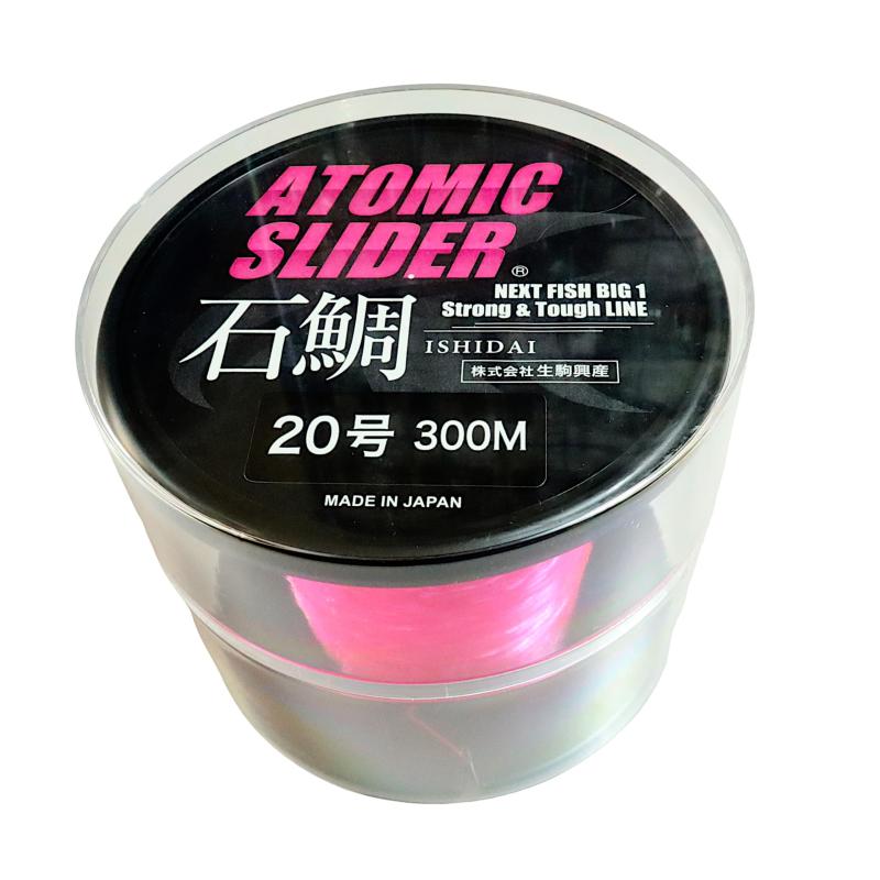 アトミックスライダー 石鯛 アーデントピンク 20号 300m素材：ナイロン色：アーデントピンク長さ：300m20号・直径0.740mm生産国：日本製