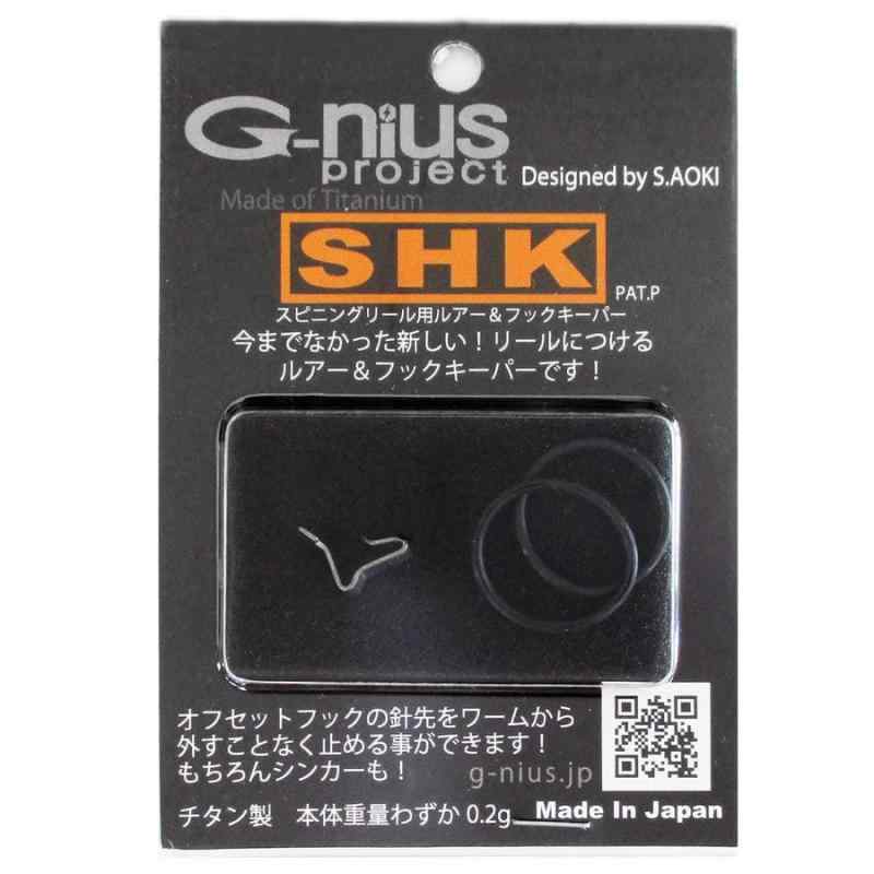 ジーニアスプロジェクト(G-nius Project) SHK（スピニングリールフックキーパー）チタンカラー:チタン素材:チタンスピニングリール装備対応セット内容:キーパー1個/ゴム2本