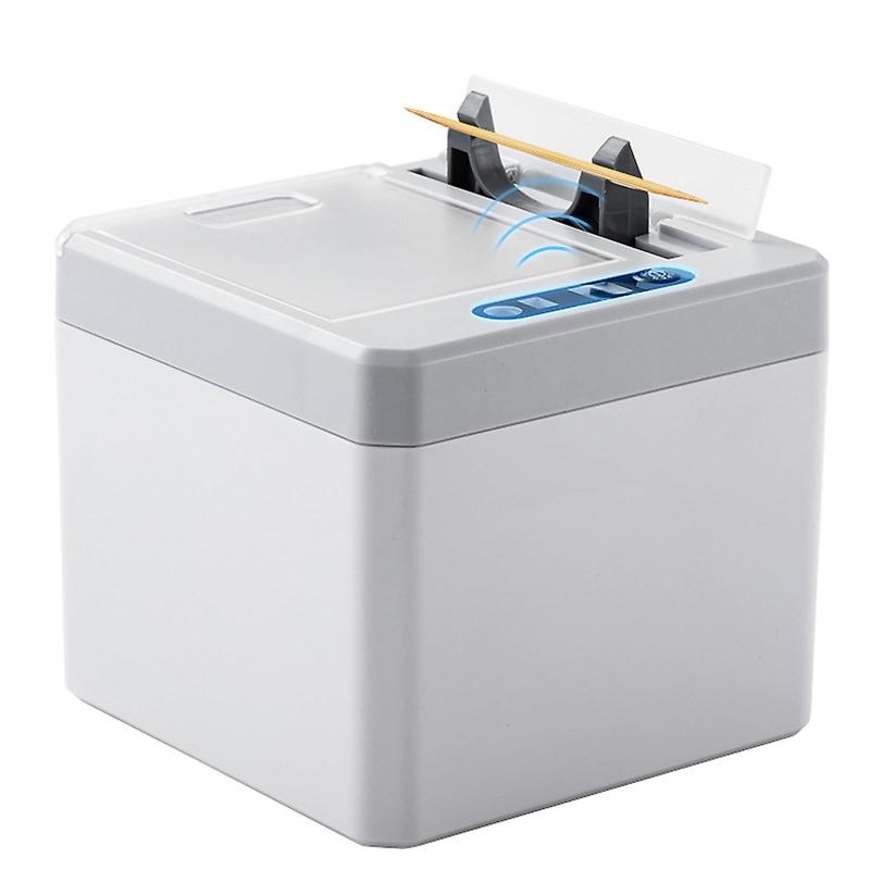 自動つまようじ入れ 赤外線センサーデザイン ゼロタッチ 楊枝入れ 新しいスマートセンサー爪楊枝ケース 感応センサー スマートボックス 家庭、ホテルインテリジェントセンサーLED光表示、手を伸ばすだけで自動的に爪楊枝をセンサーアウトし、指に触...