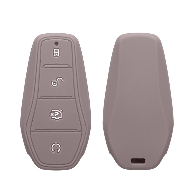 kwmobile BYD Atto 3 / Sealion/Han/Tang/Dolphin/Seal対応 ケース - シリコン キーケース 落下防止 車鍵 - 鍵ケース 黒色ぴったり: BYD Atto 3 / Sealion / Han...