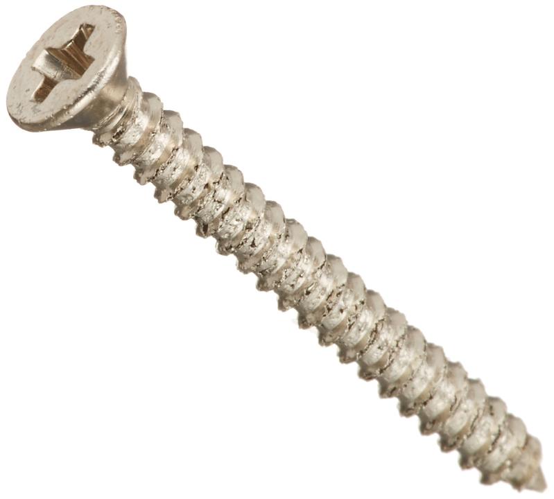 SCUD エスカッションビス、リア用、インチサイズ、8P クローム W-HMCLギター用インチサイズ