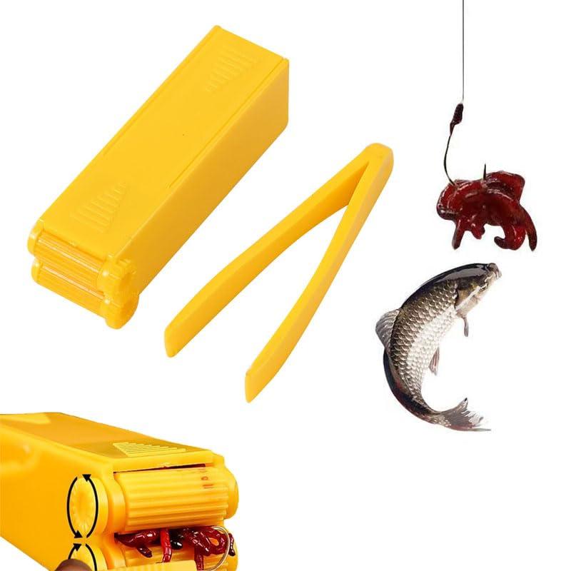ミミズ通し イソメ つかみ 釣り道具 イソメトング 釣り小物 釣り 钓具 虫つかみ 釣り好きプレゼント 釣りグッズ 釣り便利グッズ エサクリップ 餌止めクリップスプリング圧縮＆デュアルギア噛み合わせ 内蔵スプリングが赤虫を効率的に圧縮し、上...