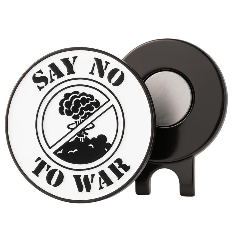 Don Flyee ゴルフ マーカー マグネット SAY NO TO WAR 戦争反対 合金製 ハット クリップ E0013✅ハットクリップ付属：マグネット式でワンタッチ着脱。キャップのつばにしっかり固定し、片手で素早く取り外せます。✅高視...