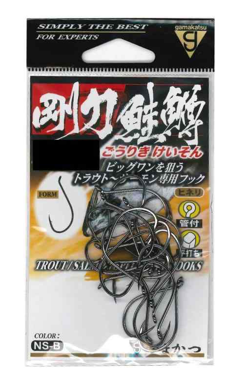 がまかつ(Gamakatsu) シングルフック 剛力鮭鱒 7/0号 8本 NSブラック 67636主な対応魚種:トラウト 鮭サイズ:7/0号入り数:8本針仕様:逆ヒネリカラー:NSブラック