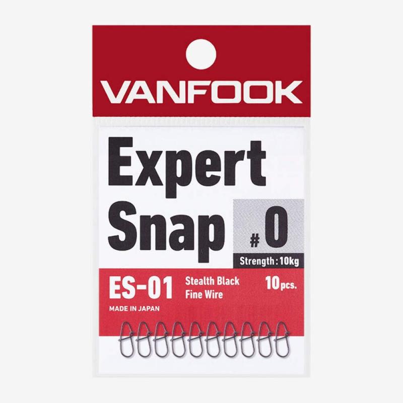 ヴァンフック(Vanfook) ES-01 エキスパートスナップ 10本入り ステルスブラック #0