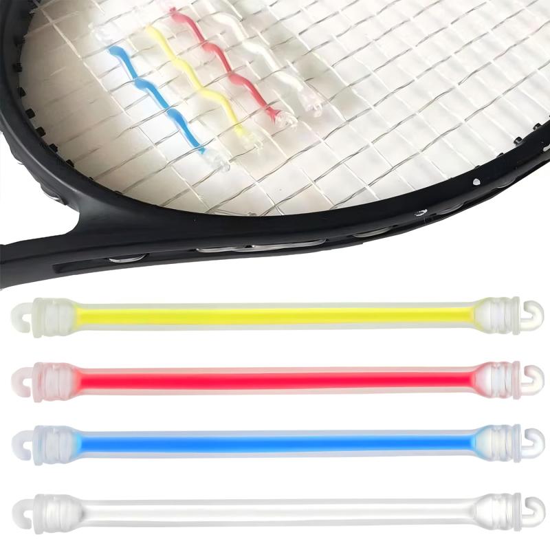 OKAWASI テニスラケット振動止め【4枚セット】テニス振動減衰器 テニス 振動吸収 振動 振動止め テニス ボール止め ダブルフック付き スポーツ用品【テニス振動減衰器】 ラケット衝撃吸収材を使用すると、手首と肘への有害な衝撃を最小限に...