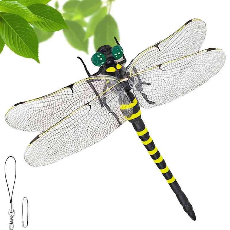 DreMker オニヤンマ 特大 虫除け 19cm/12cm トンボ模型 リアル 蚊 蜂 昆虫 虫避け対策 アウトドア キャンプ ハイキング 登山 釣り ベランダに最適 屋外 ベランダ 室内装飾など ストラップ/安全ピ【虫避け対策】オニヤン...
