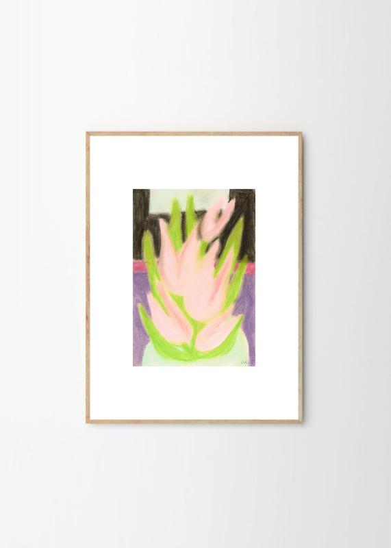 THE POSTER CLUB ポスタークラブ Tulips 11 30×40cm Nina Flagstad Kvorningジークレープリントという手法でPOSTER CLUBのために特別に作成されています。ジークレープリントとはフラン...