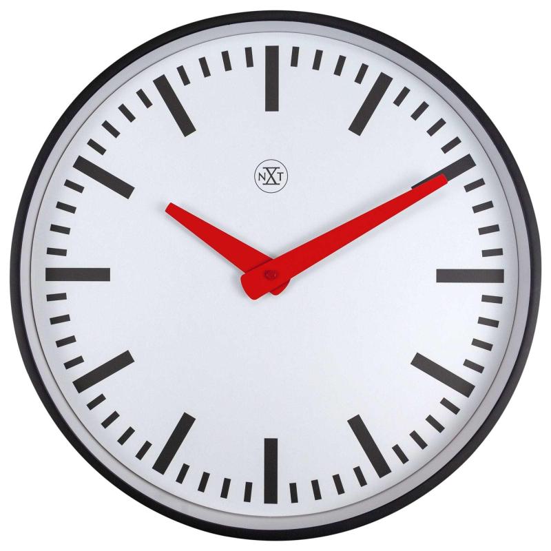 掛け時計 静音 26cm おしゃれ 北欧 壁掛け時計 NeXtime ステーションクロック 赤い針 レトロ モダン シンプル 小さめ ブルックリンオランダのクロックブランドNEXTIME(ネクスタイム）の掛け時計です。シンプルなバーインデッ...