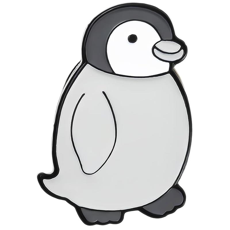 Don Flyee ピンバッジ 赤ちゃん ペンギン 動物モチーフ 可愛い 面白いデザイン ピンズ バタフライクラッチ アクセサリー 合金製 C0075かわいい赤ちゃんペンギンのデザイン：動物好きにぴったりなユニークで可愛いペンギンモチーフの...