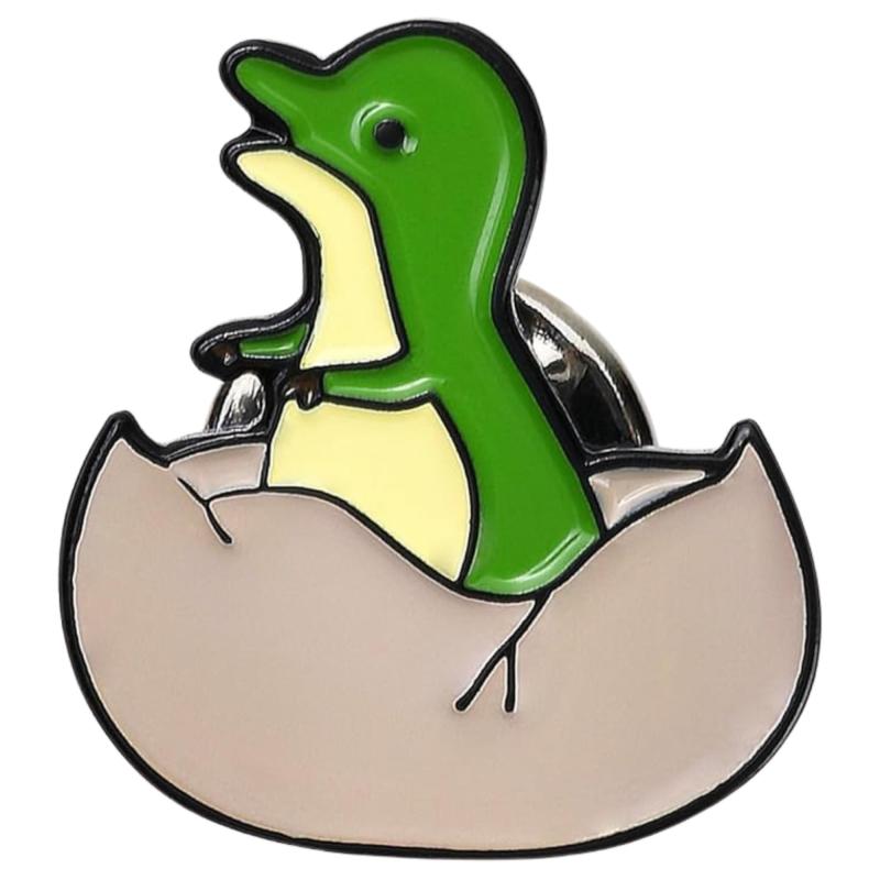 Don Flyee ピンバッジ バッジ 恐竜 赤ちゃん 可愛い ピンズ バタフライクラッチ アクセサリー 合金製 C0076恐竜の赤ちゃんデザインがかわいいピンバッジ：卵から顔を出す恐竜の赤ちゃんをモチーフにしたユニークなピンバッジです。バ...