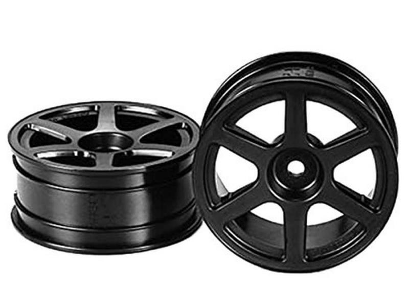 タミヤ(TAMIYA) HOP-UP OPTIONS OP-453 ミディアムナロー6本スポークホイール (+2)基本スペック:24mm幅ミディアムナローサイズ・オフセット+2・2本セットカラー:黒オフセット+2mm