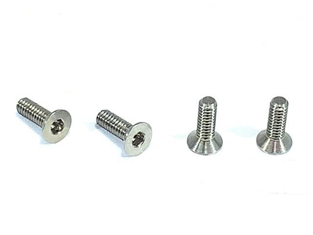 スクエア 切削64チタンヘックス皿ビス M2×6mm 4pcs SCT-206素材から削りだした64チタンのM2ヘックス皿ビスです。