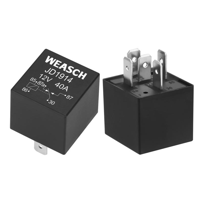 Weasch JD1914 カーリレー, 12V 40A, 5ピンSPDT, 自動車用スイッチとスターター, ボート, トラクター, トラック, オートバイ用防水リレー製品名: カーリレー; モデル: JD1914定格電圧: 12VDC; ...