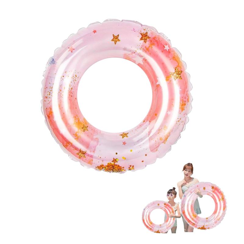 浮き輪 うきわ 子供用 大人用 60 70 80 90 キラキラ O型 スイミング 浮具 強い浮力 可愛い 浮き 輪 プール 水遊び お風呂 ビーチ 海水浴 アームリング 夏対策 夏休み 日光浴 強い浮力 男の子 女の【高品質の素材】 当社...