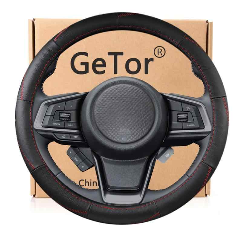 [GeTor] フォレスター ハンドルカバー 牛革 ステアリングカバー スバル 専用 フォレスター Forester SL SK SJ系 車ハンドル 保護カバー 円形 37.5cm 耐摩耗性 汚れ防止 滑り止め 簡単取付 内装パーツ 【対応...
