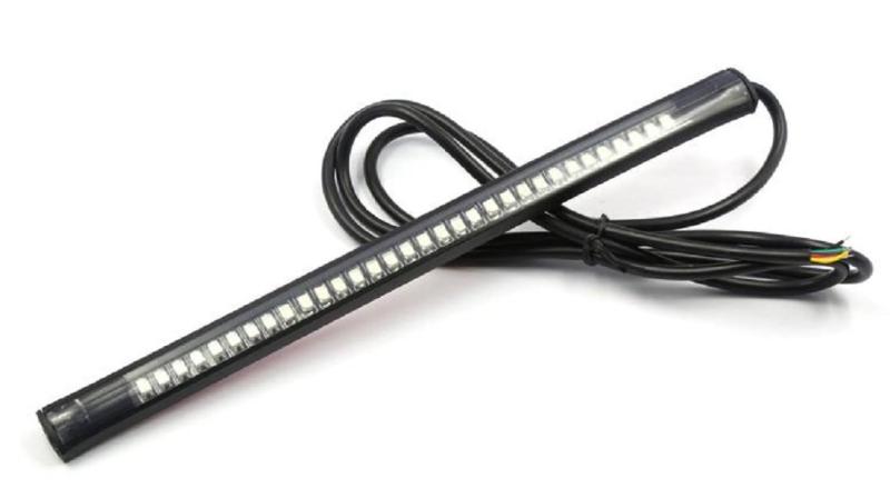 God7treasure バイク 用 LED 32個 防水 ラバー テールランプ ウインカー 付電源：12V　重量：約32gLED：32個サイズ：長さ200mm、幅15mm、高さ8mm配線長さ：約550mm　配線5ピン：【白】テール、【赤】...