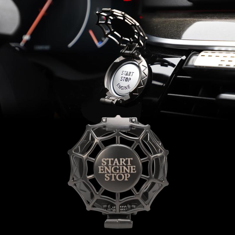 TOMALL Cobweb Press 車 プッシュスタートボタンカバー ユニバーサル 車用