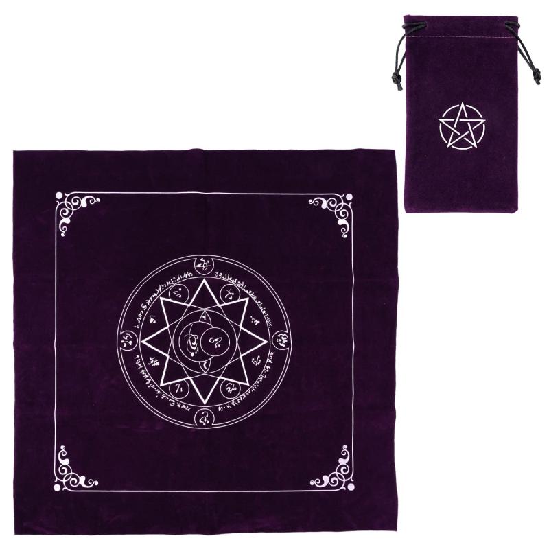 【Re.Lucky】 タロットクロス ポーチ付き ベルベット 50cm×50cm タロットカード オラクルカード【 上質な素材 】 神秘的な雰囲気にぴったりの光沢のある素材を使用 生地も厚めでシワがつきにくいのも嬉しいポイントです。【 持ち...