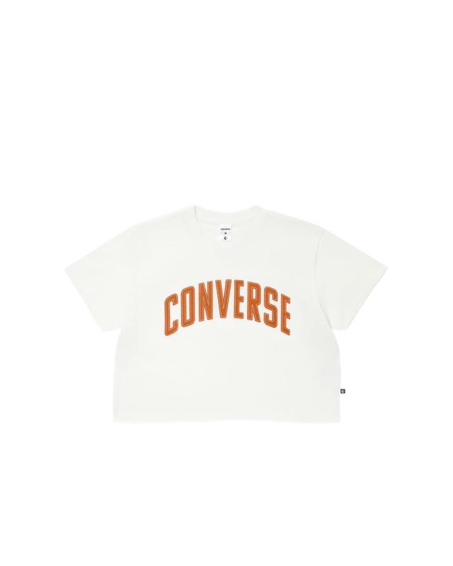 CV FELT LOGO TEE L吸汗速乾、UVカット機能のある綿70%ポリエステル30%の生地を使用。