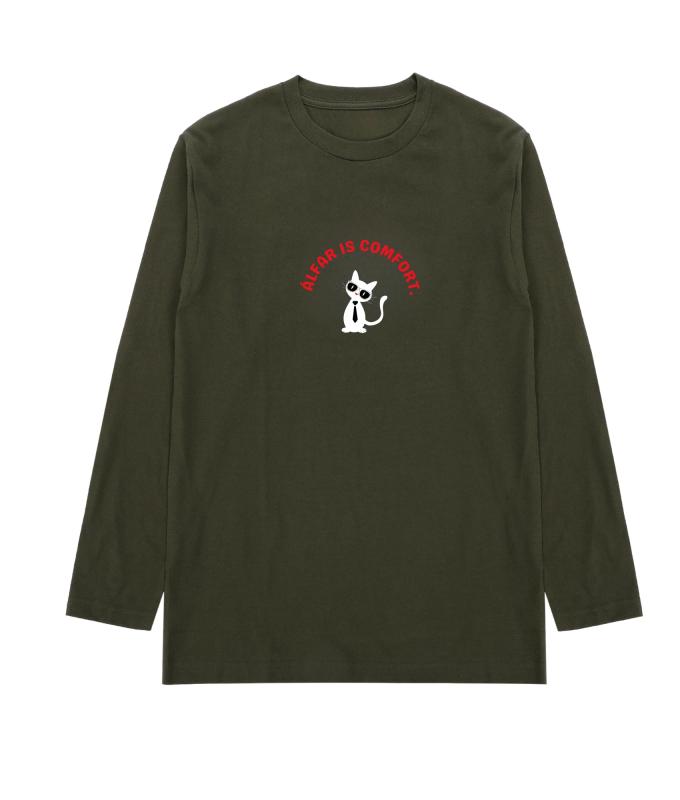 [C&amp;CL] 【 綿100 】 長袖tシャツ メンズ レディース 猫 ゆったり インナー 春 秋 夏 プリント 定番定番の無地tシャツに、猫柄をプリント。シンプルだけどエレガントな雰囲気を演出する長袖tシャツです。XS、S、M、L、...