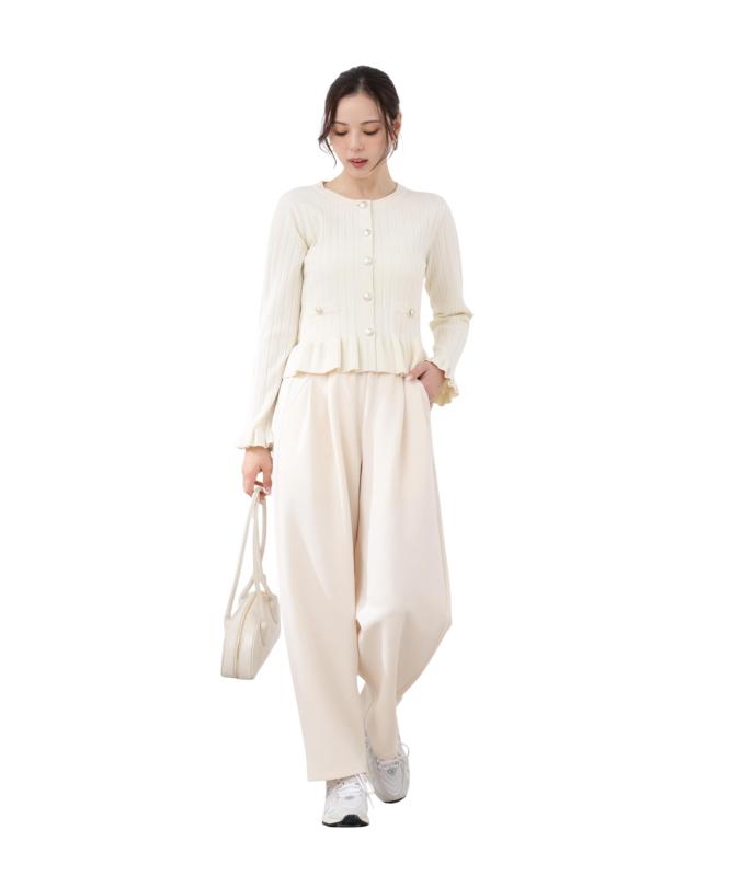 PROPORTION BODY DRESSING(プロポーションボディドレッシング) パンツ〈a/mie〉カットイージータックパンツレディース〈a/mie〉カットイージータックパンツ