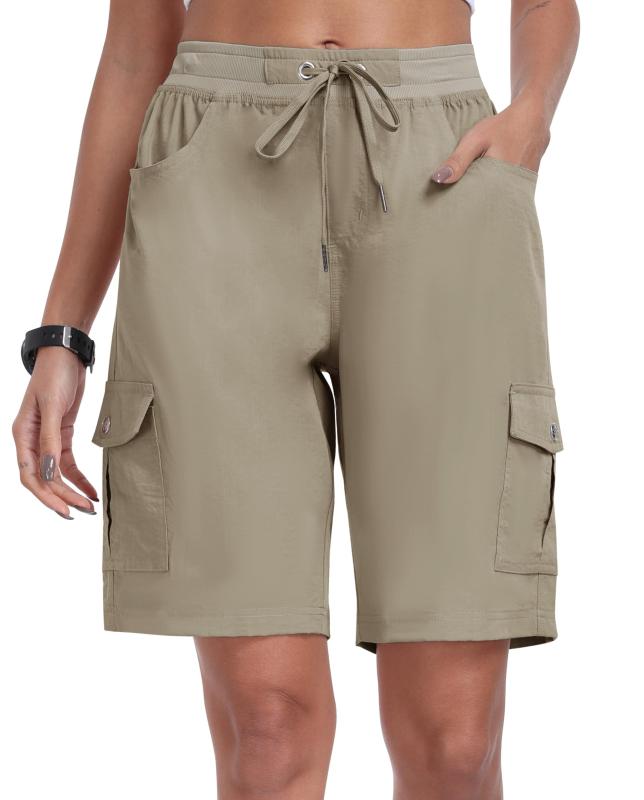 ハーフパンツ レディース パンツ ショートパンツ ゴルフ 通気 軽量 動きやすい UPF50+ 多ポケット 登山 ハイキング テニス スポーツ 日常 アウトドア カジュアル【速乾・軽量で登山・アウトドアに最適】汗をかいてもすぐ乾き、ベタつか...