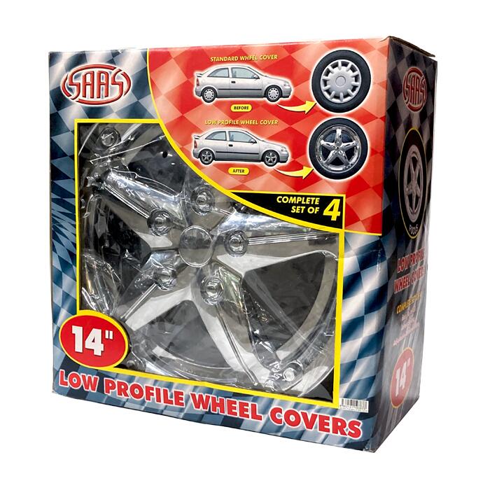 品番SP317品名SAAS Low Profile Wheel Covers 14" complete set of 4製品の仕様14インチ ホイールキャップ ×4カラー：クローム/ブラック納期について弊社在庫品につき当日〜翌営業出荷となり...