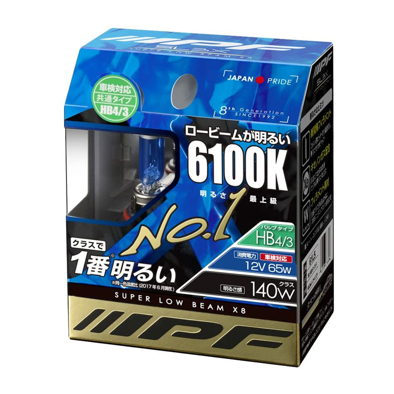 品番61L5品名ハロゲンバルブ スーパーロービーム X8 HB4/3 6100K仕様バルブ形状 : HB4/3消費電力 : 12v 65w明るさ(当社比) : 140wクラス色温度 : 6100k車検対応注意事項※ お客様の見落としや確認ミ...
