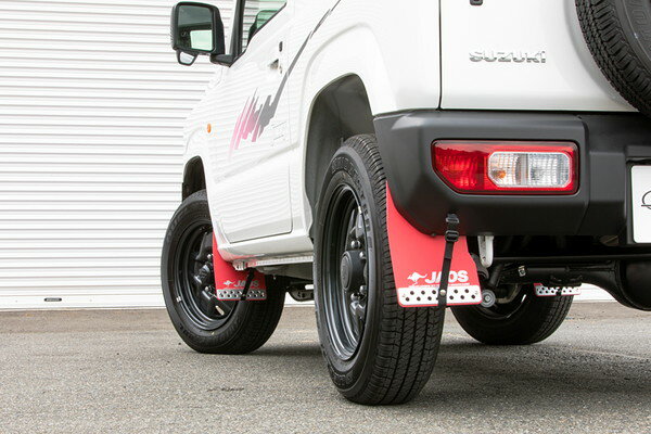 車メーカーSUZUKIスズキ車種JIMNYジムニー型式JB64W年式H30.7～ (2018/07～)品番B621513RメーカーJAOSジャオス商品内容リヤマッドガード（サイズ：W190mm）、ハンガーベルト（ブラック）、ハンガーベルトプ...