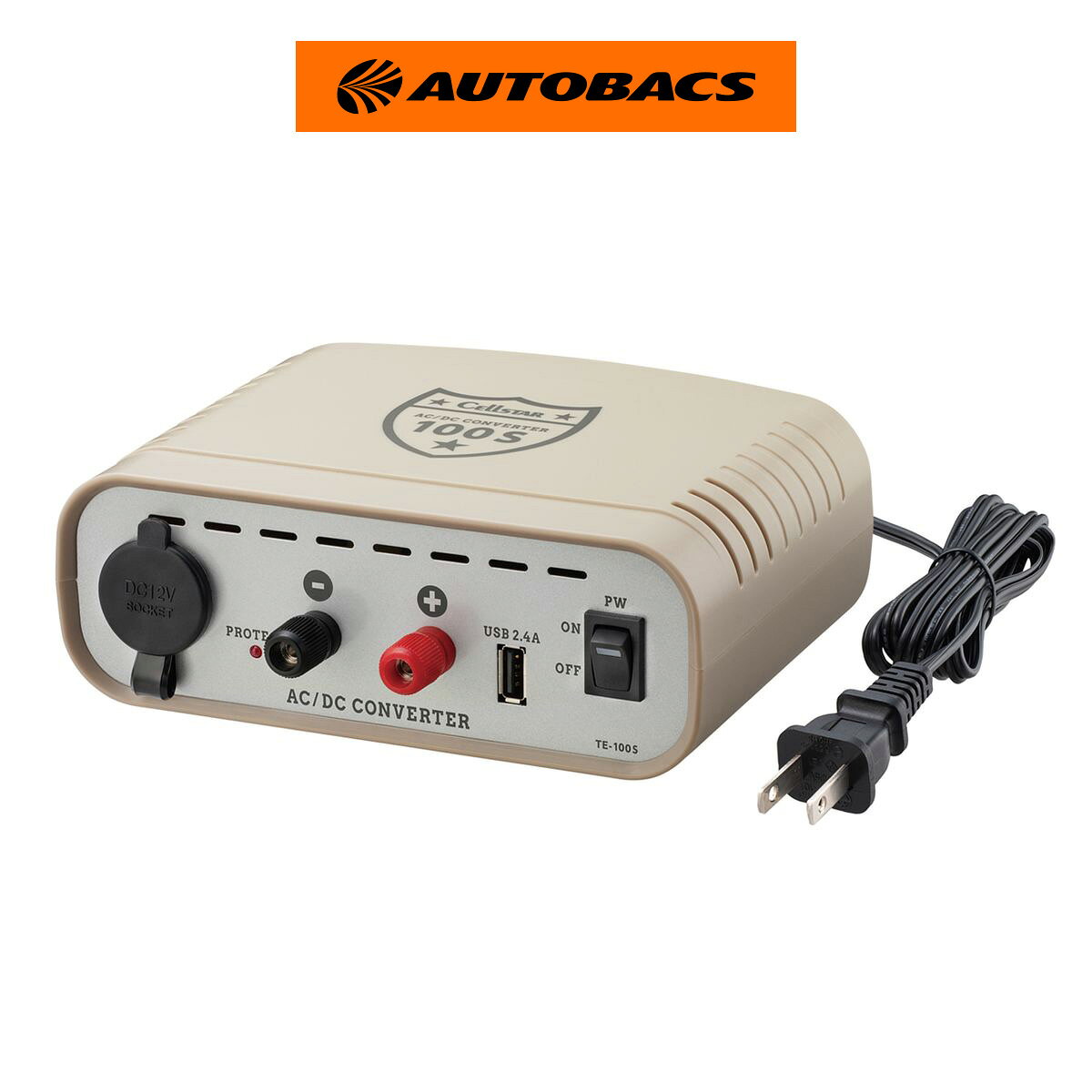 ■家庭用電源を車両電源に変換!■DC12VとUSBが同時に使える!■2種類のDC12V出力■DC5V出力■トラブルを未然に安全保護機能■品番：TE-100S※ご使用の前に必ず取扱説明書をよく読み正しくお使いください。※画像はイメージの為、実...