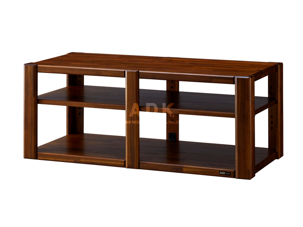 ■主な仕様 ○タイプ オーディオラック ○本体重量 37.5kg ○耐荷重 100kg (棚板) ○寸法 W1230mm D560mm H490mm ●大型機器を含む6台の収納(天板への設置含む) ●天板には55V型テレビ設置も可能。 ●中...