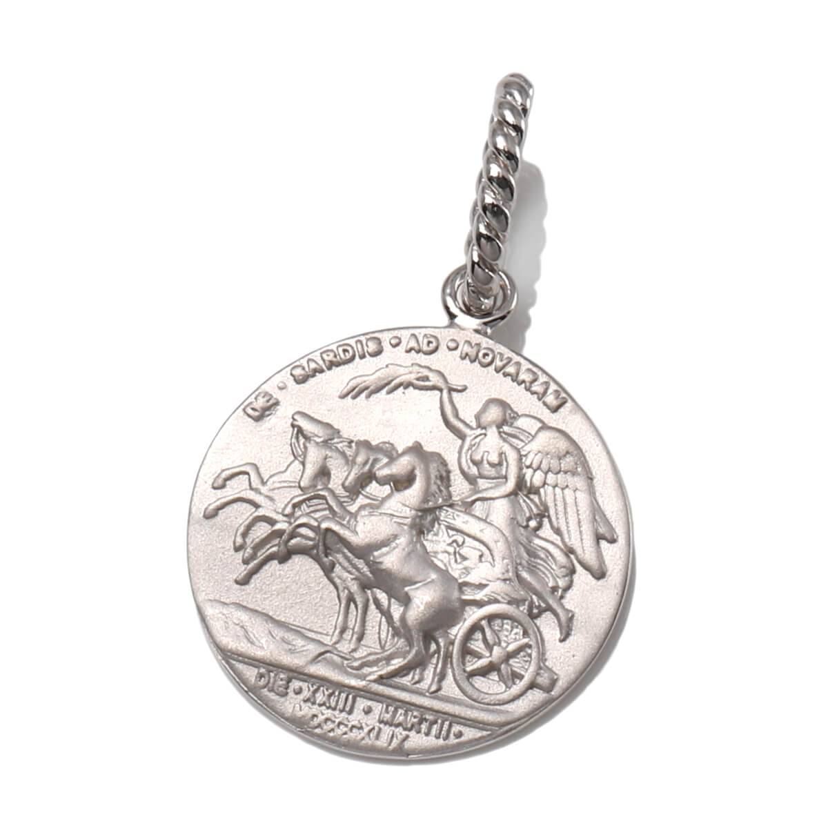 コメント エンシェントコインモチーフのシルバーペンダント。全体をマットな質感で仕上げており、ヴィンテージ感が漂うデザインです。シンプルでどんなコーディネートにも合わせやすいデザインです。 着用のネックレスはこちら 素材 シルバー925 サイ...