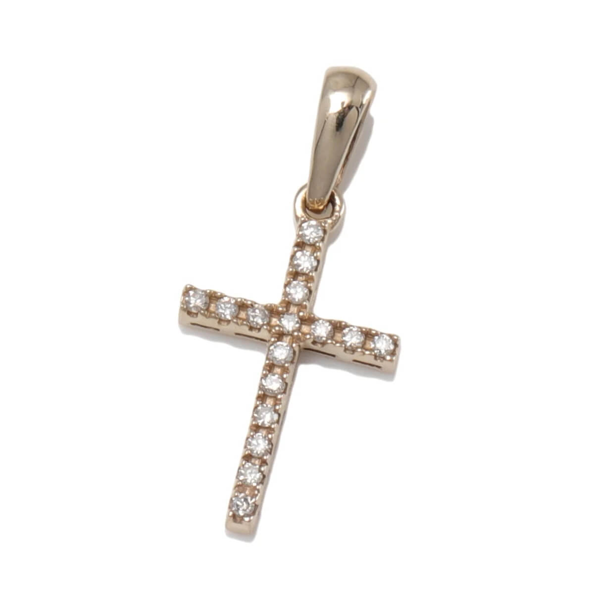 コメント 表表面に一列ダイヤモンドをセットしたクロスペンダント。シンプルなデザインでどんなスタイルにも合わせやすいオススメデザインです。 素材 10K イエローゴールド 石 ダイヤモンド［0.10ct］ サイズ 縦幅 横幅 15mm 10m...