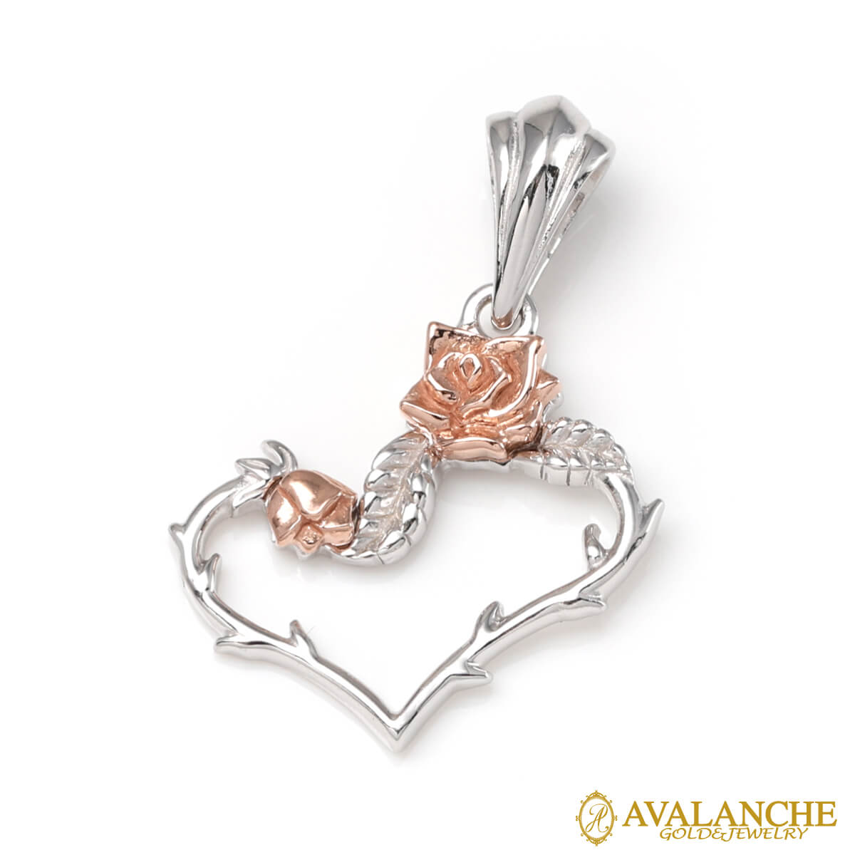 コンビネーションジュエリー シルバーとローズゴールド二種類の素材を組み合わせて作られたコンビネーションジュエリー。それぞれ素材の良さをお互いに引き立てるのがコンビネーションジュエリー最大の魅力です。 コメント アヴァランチオリジナルの薔薇で...