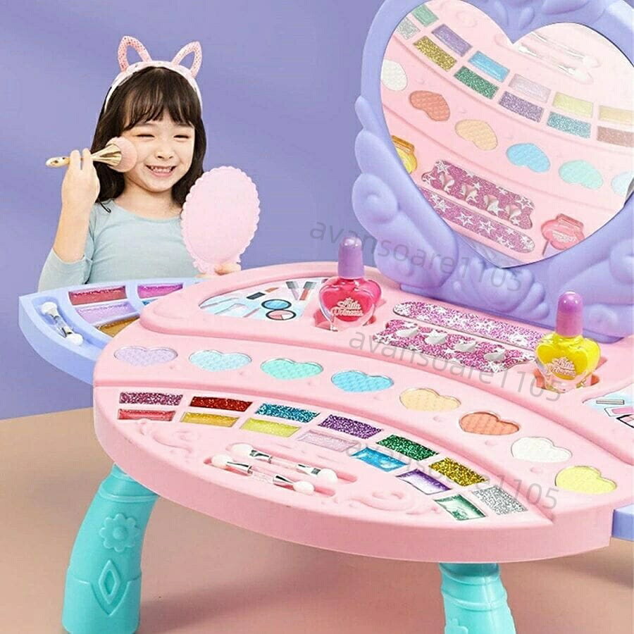 【安全・無毒・水洗える】このお化粧セットは環境にやさしいABS材料および温和な水溶性のレシピを使い、化粧品の処方を追加せず、肌に負担がかからなく、やさしく無毒無害で安全性を保障しています。使用後はスキンクレンザーを使わず直接に清水で洗え、化...