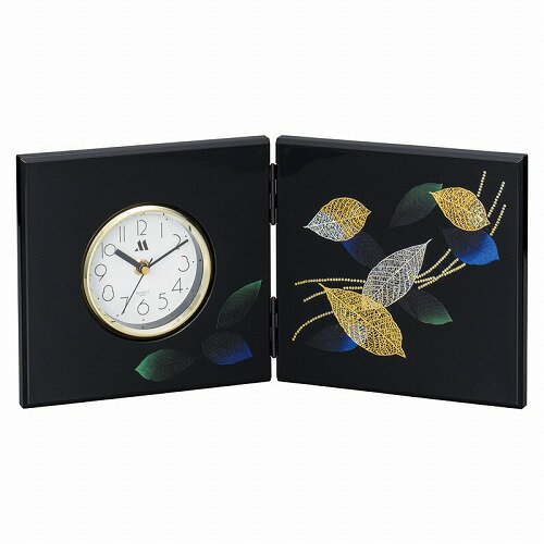 斬新な葉脈柄の屏風時計です。記念品やお祝いに最適です。 日本製　無地箱　ABS（ウレタン塗装）　本体（約40×395×190mm）×1約670g　単3×1（付）斬新な葉脈柄の屏風時計です。記念品やお祝いに最適です。 日本製　無地箱　ABS（...