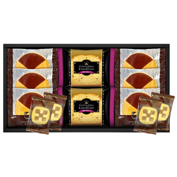 ●五郎島金時いもケーキ×2、ゴーフレット（チョコ）×6、チェスクッキー×4●箱185×345×35mm（日本製）●賞味期限/180日（製造日より）お客様へのお願いと注意事項※のし対応商品はのしにお名前をお入れします。名入れ対応商品をご注文の...