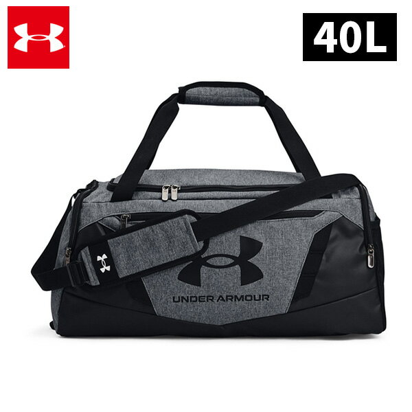 【商品名】UAアンディナイアブル5.0 ダッフルバッグ Sサイズ 【品番】U1369222 【カラー】PitchGrayMediumHeather (012)　　　 【サイズ】43.3L W55cm×H25.7cm×D27cm 【素材】ポリ...