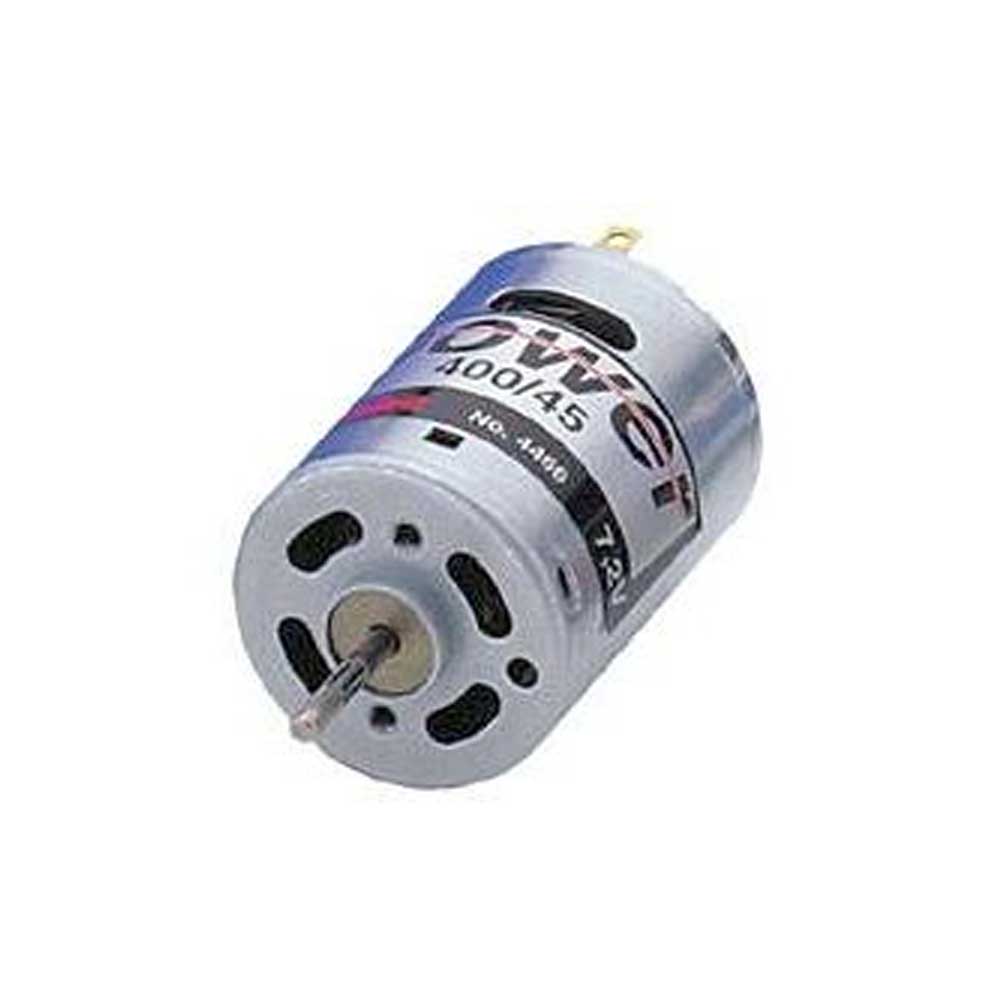 robbe Power 400/45 1-4466 ■推奨動作電圧：8.4 V　 ■最大効率時の電流：約 4.0A ■回転数：15000rpm ■最大電流　9.0A ■効率： 67 %（ギヤ無） ■回転方向：右・左 ■ケース全長：38.0m...