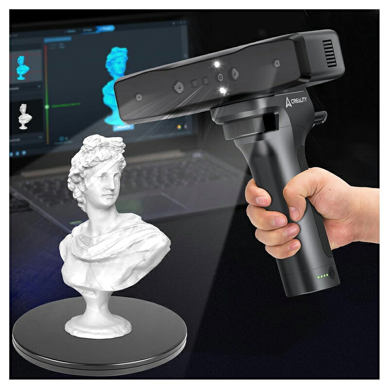 Creality（クリアリティ）は工業用ハイスペックの3Dスキャナーを一般ユーザーに向け、誰でも扱いやすく、軽量かつ最強のコスパにて提供いたします。 ■超精密&汎用性:高度な赤外線構造化光技術で0.05mmの精度を実現し、小さなネジ(20m...