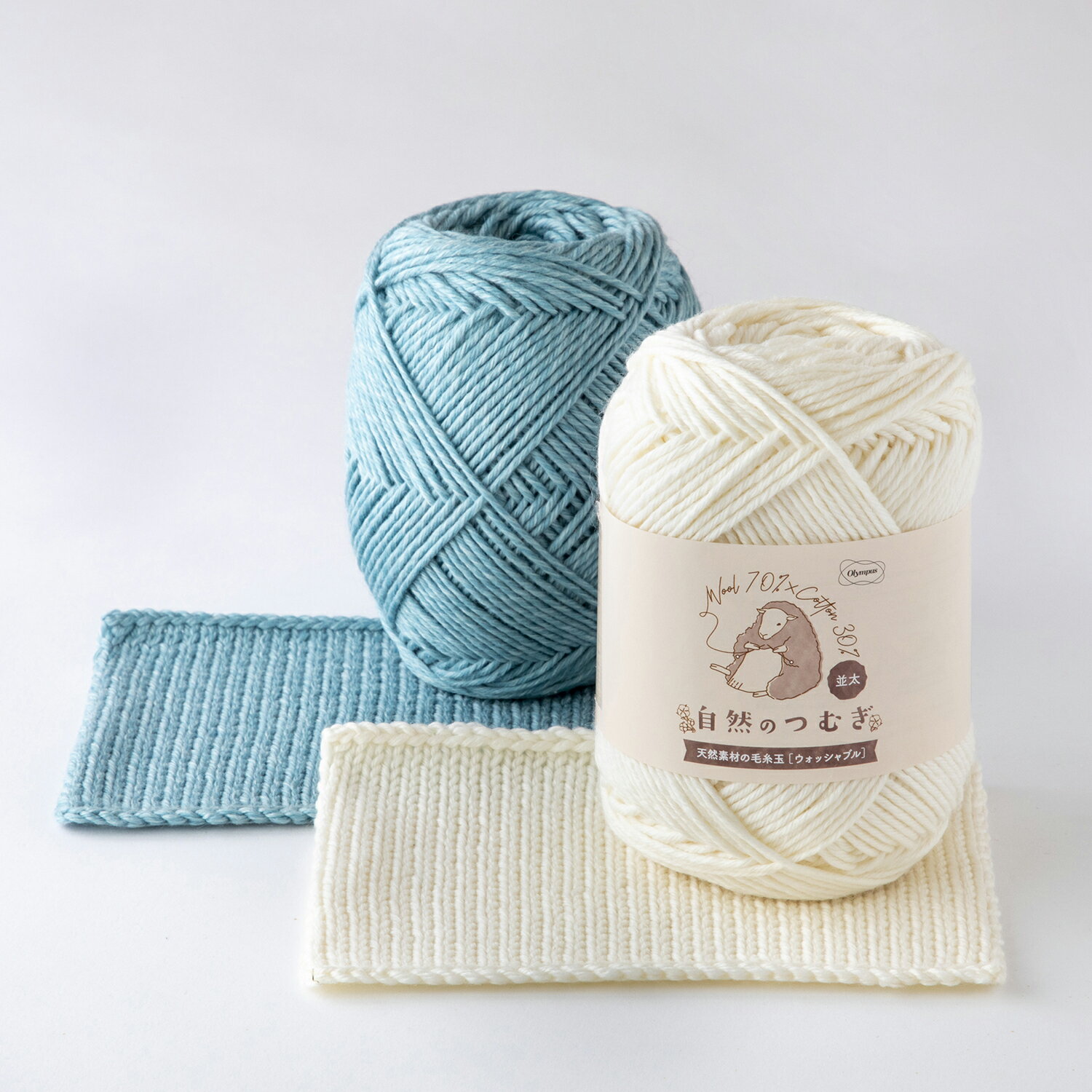 商品情報品質構成ウール70％(防縮加工・ウォッシャブル)綿30％(スーピマ)仕立1玉：100g玉巻(約185m)色数11色使用針棒針7～9号かぎ針7/0〜8/0号メリヤス編ゲージ目数：16～18目段数：24～26段この商品は オリムパス　自...