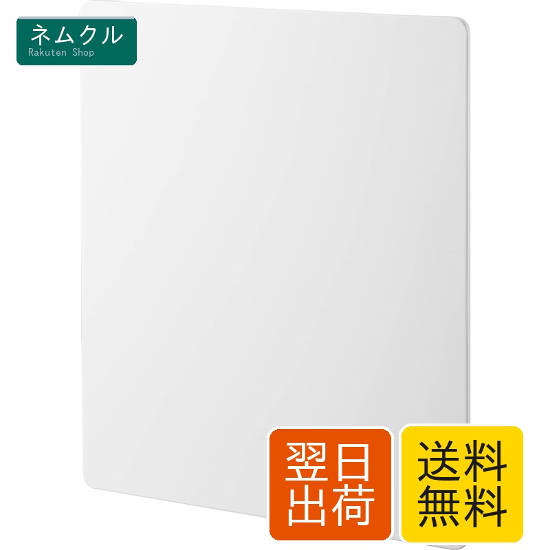 マグネットが付かない場所にも、フィルムフックで取り付けて使えるスチール製パネルです。本体は幅約45cm、高さ約50cm、厚み約1.2cmで、キッチンパネルやコン ロ横などに設置して使えます。光沢のある平らな面で、油染みしない素材の壁面に対応...