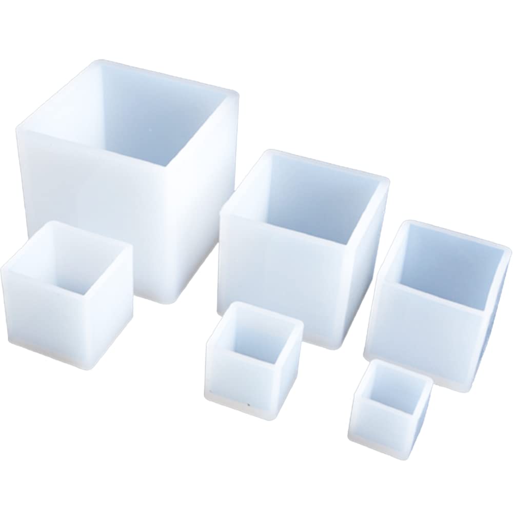 ■ サイズ違いのシリコンモールド6点セットお得な6点セット。サイズの異なる6種類のシリコンモールドがセットになっています。商品サイズ：6.5cm×6.5cm×6.5cm・5cm×5cm×5cm・4cm×4cm×4cm・3.5cm×3.5cm...