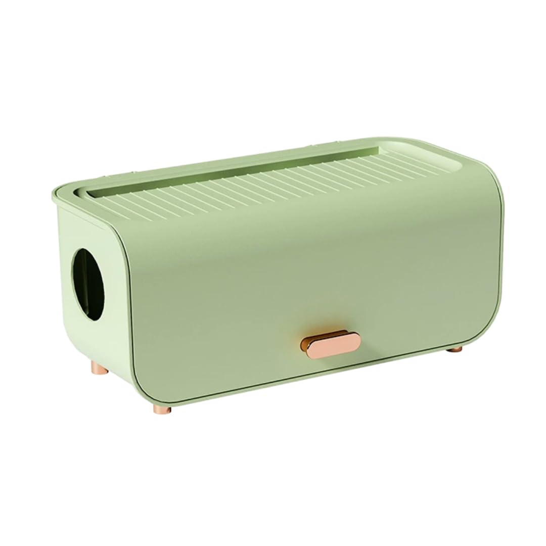 ■ 機能性が抜群高強度素材を採用し、滑らかな外観加工、高級感が溢れてます。上下左右に通過口があり、通過口からコンセントや配線を引くことができ、上方はiPad、携帯電話スタンドとして便利になりました。 ■ おしゃれな収納グッズ見苦しいケーブル...