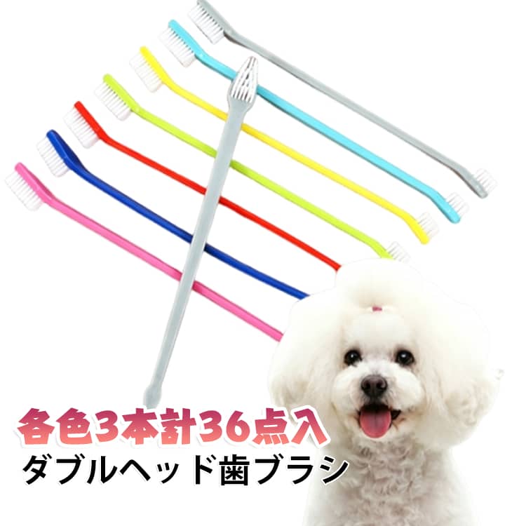 ペット用のダブルヘッドの歯ブラシです。大きいヘッドと小さいヘッドがあり、ペットの大きさや磨く場所によって使い分けることが可能です。 サイズ 計36点入 サイズについての説明 ※実寸はメジャー採寸の為、若干の誤差が生じる場合があります。 素材...