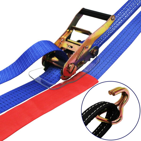 ●ラチェットバックル式ワッカタイプ/カギフックのラッシングベルト、握り易いバックルと柔軟強度な繊維ベルトで荷に優しく簡単安全に荷締め作業ができます。●トラックの荷物運搬に大人気の「FREAKラッシングベルト LBA50EJ1500 シリーズ...